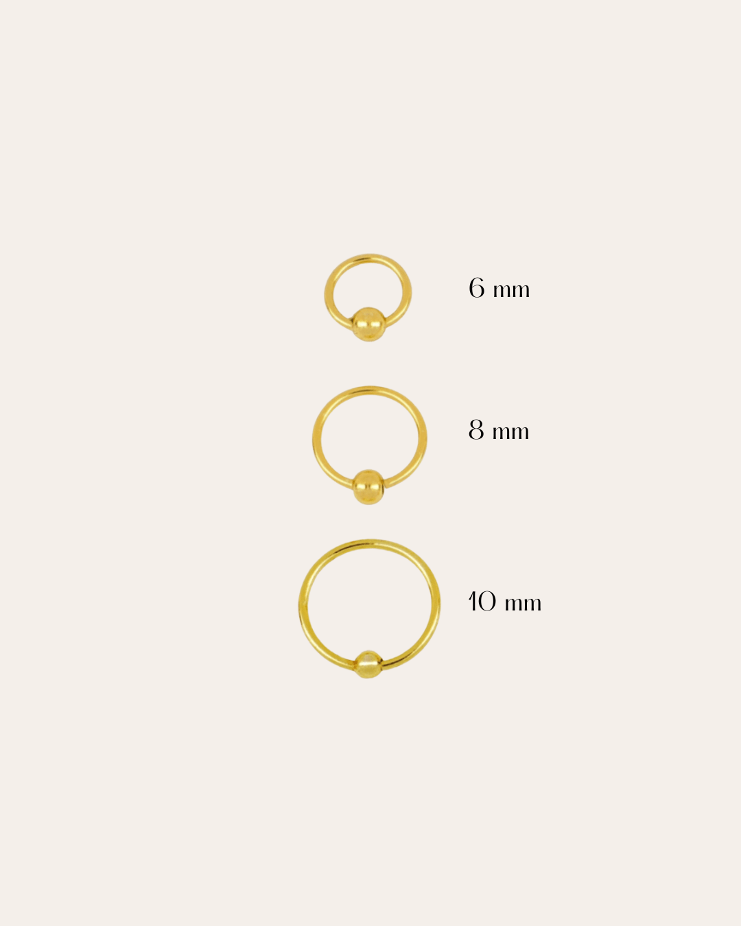 Piercing thin bolita | heylove